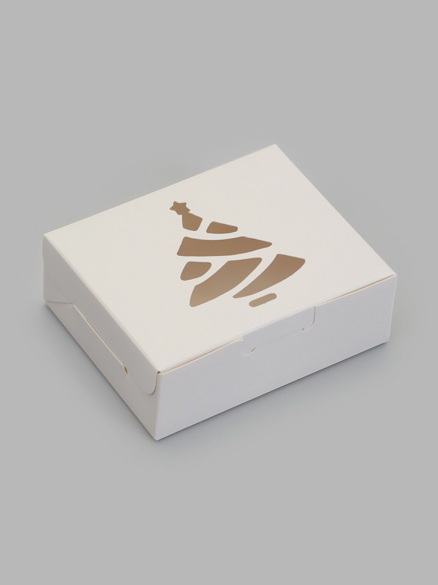 Коробка складная "Елочка", белая 10 x 8 x 3.5 см, размер упаковки: 17 x 0.1 x 25 см, 20 шт.
