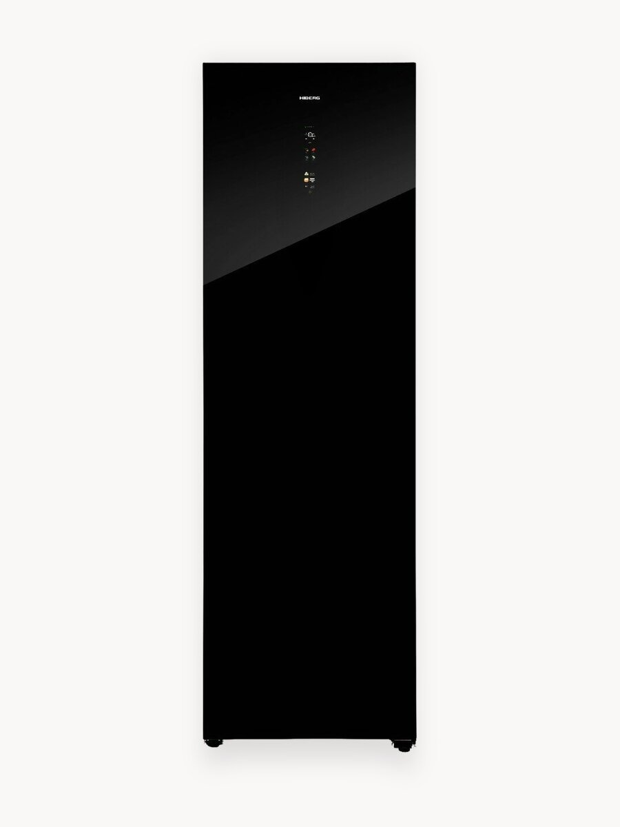 Инверторная морозильная камера HIBERG i-FR 44G B, No Frost, общий объем 336 литров, высота 190,2 см, цвет чёрное стекло