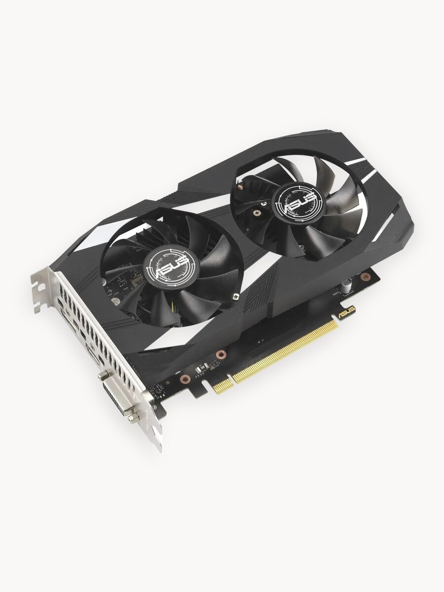 Видеокарта ASUS DUAL-RTX3050-O6G, GeForce RTX 3050, GDDR6, 6ГБ, 2 вентилятора
