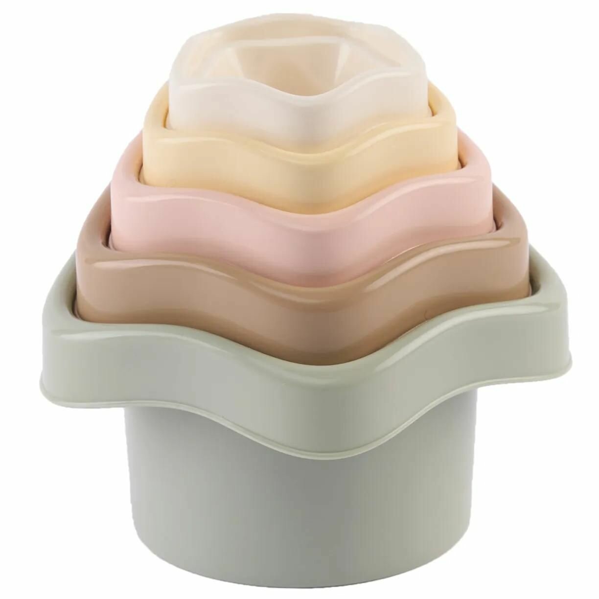 Пирамидка Нордпласт Эстетика Сортер, 5 ведерок разного цвета и размера