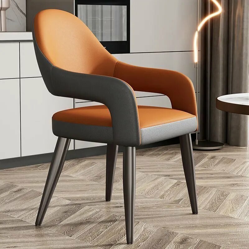 Легкие роскошные и удобные обеденные столы и стулья, повседневные кожаные кресла для переговоров