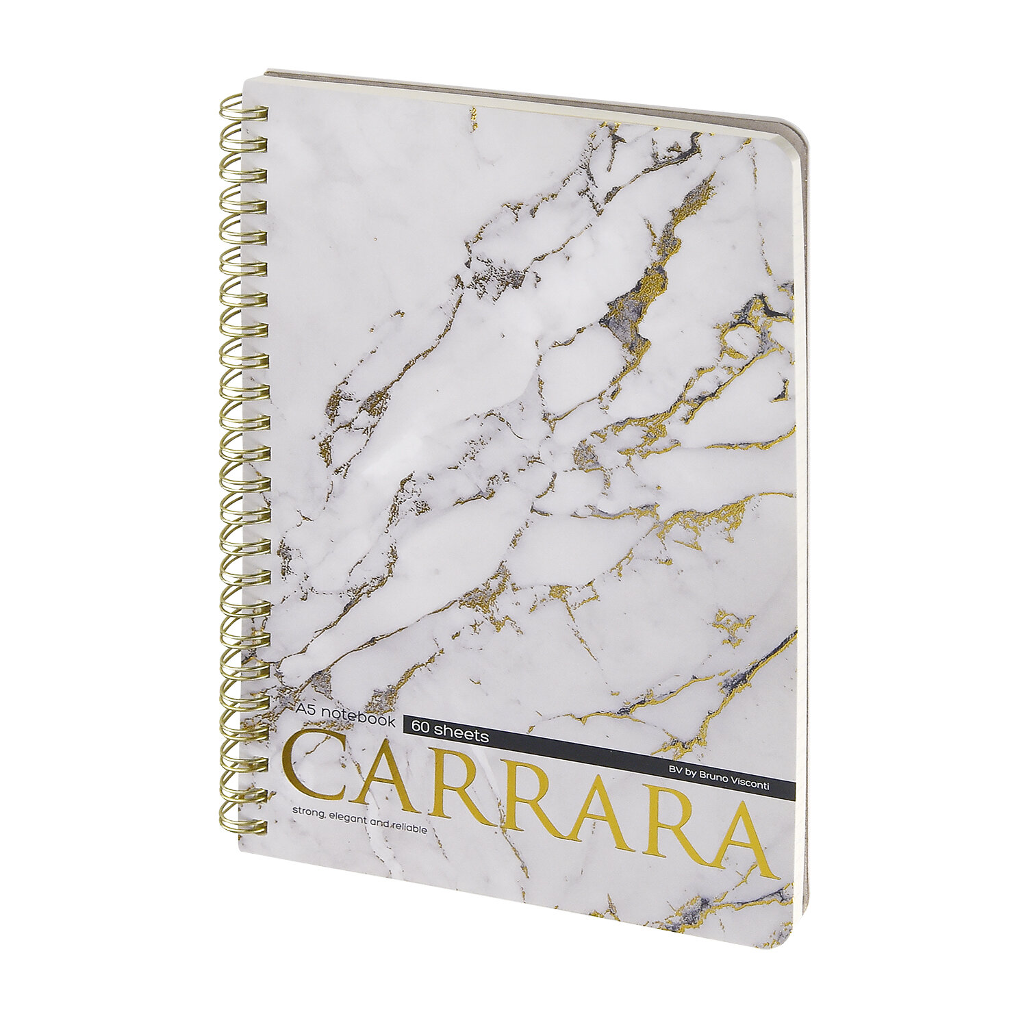 Bruno Visconti Тетрадь А5 в клетку на пружине "CARRARA"/ тетрадь общая 60л. на спирали арт.7-60-201/25