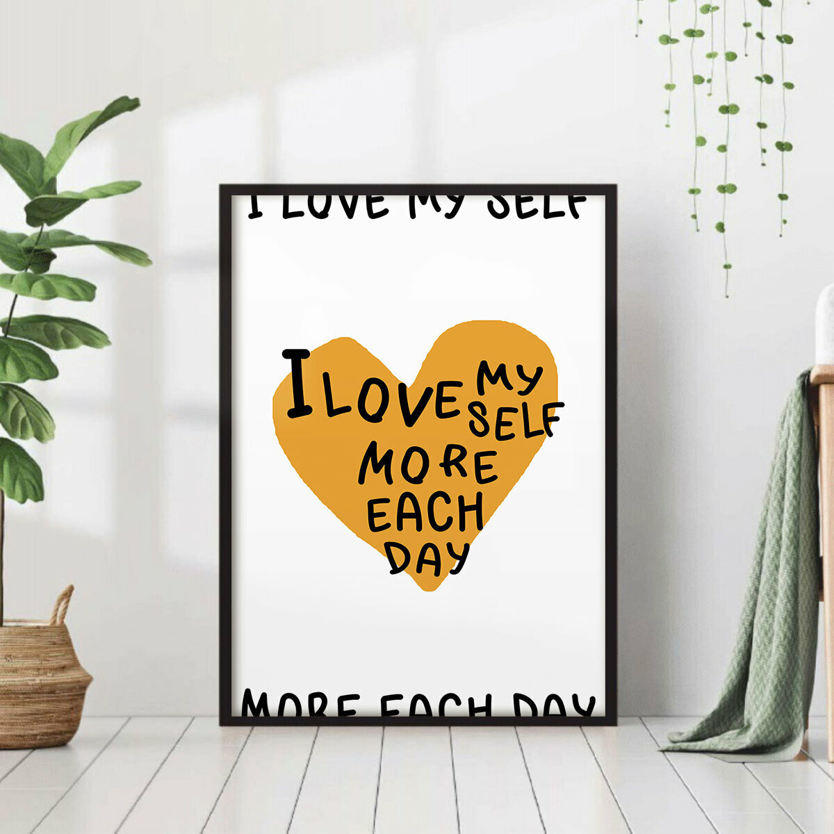 Постер " Сердце репродукция" 50x70 в черной рамке для интерьера на стену