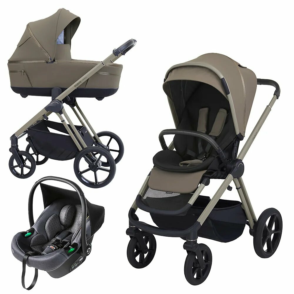 Детская коляска 3в1 Espiro Miloo, цвет Charming Touch / 2025 (Горчичный)