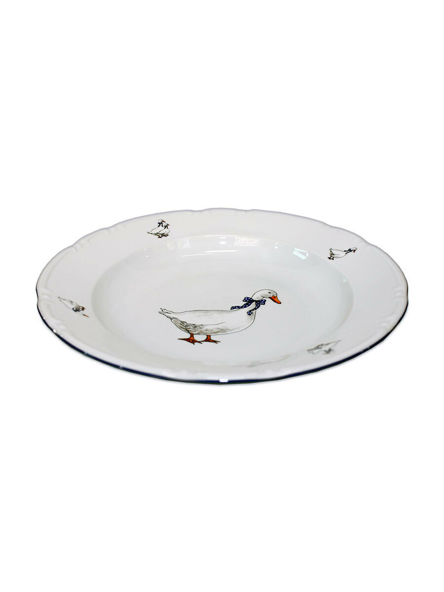 Тарелка глубокая "Констанция" 23 см, 275мл декор "Гуси"