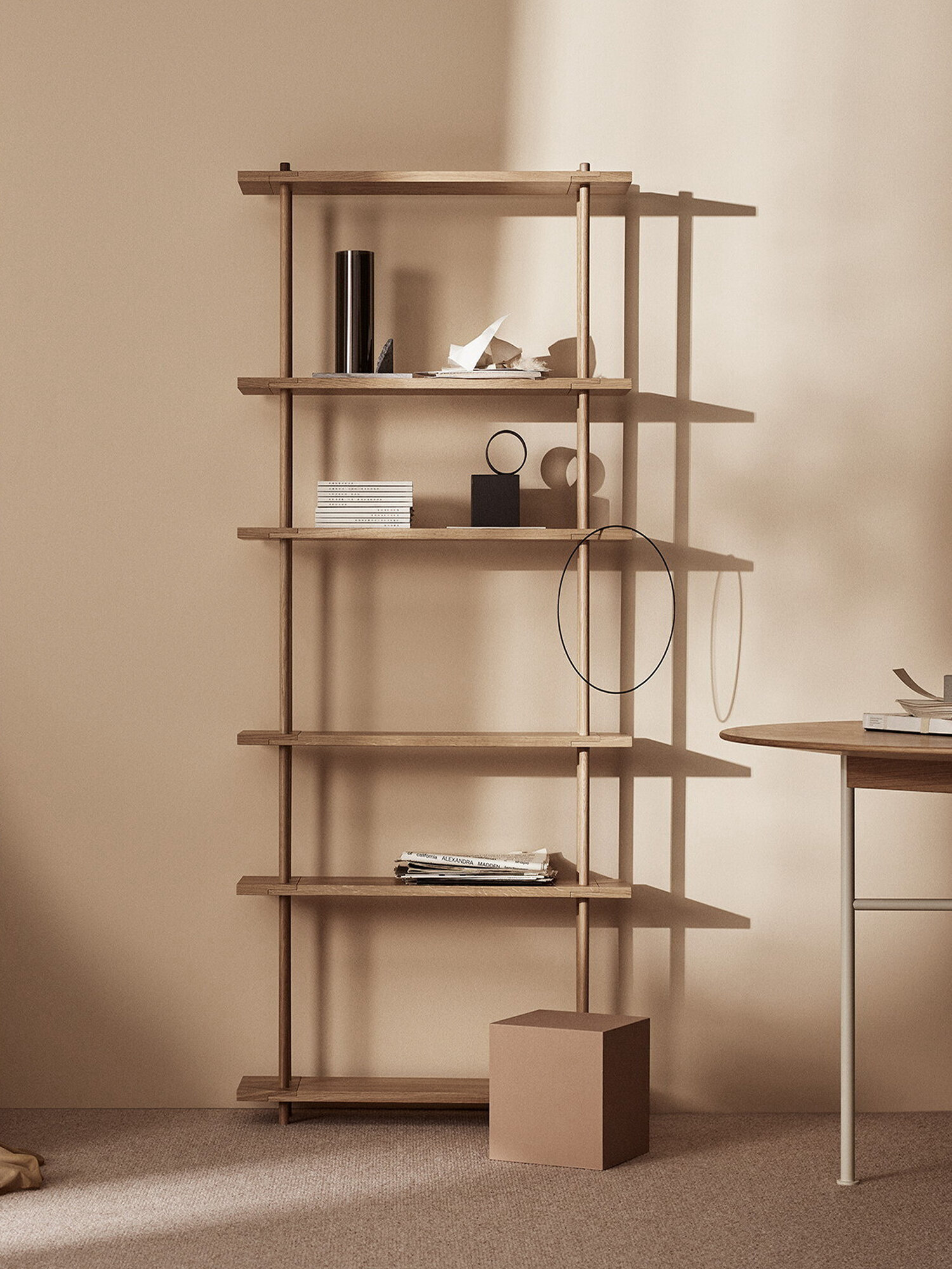 Стеллаж модульный SONOMA Home из массива дуба, ручная работа, покрытие бесцветным масло-воском