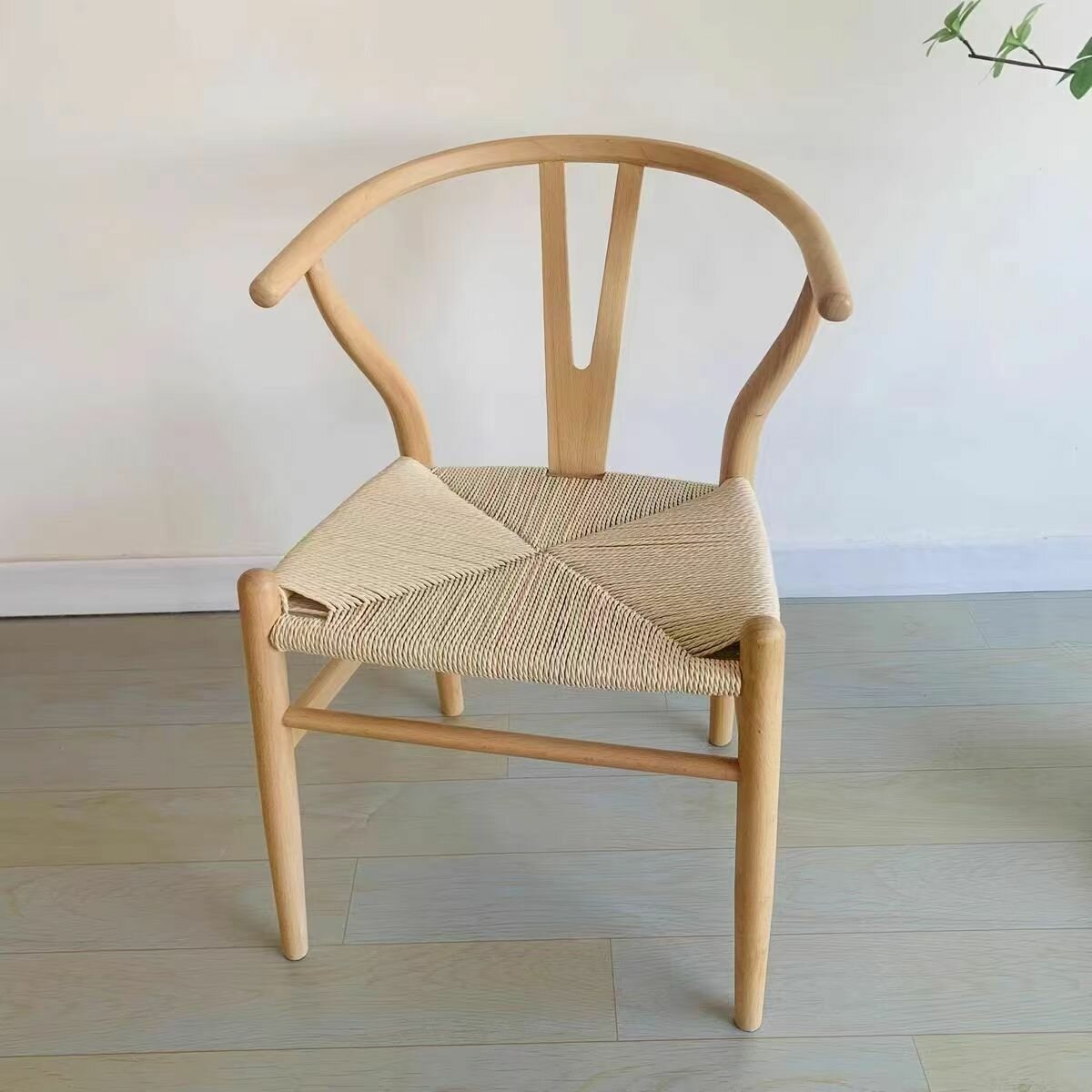 Стул Wishbone CH_24 от Storeforhome, ABS-пластик, для общественных мест, бежевый