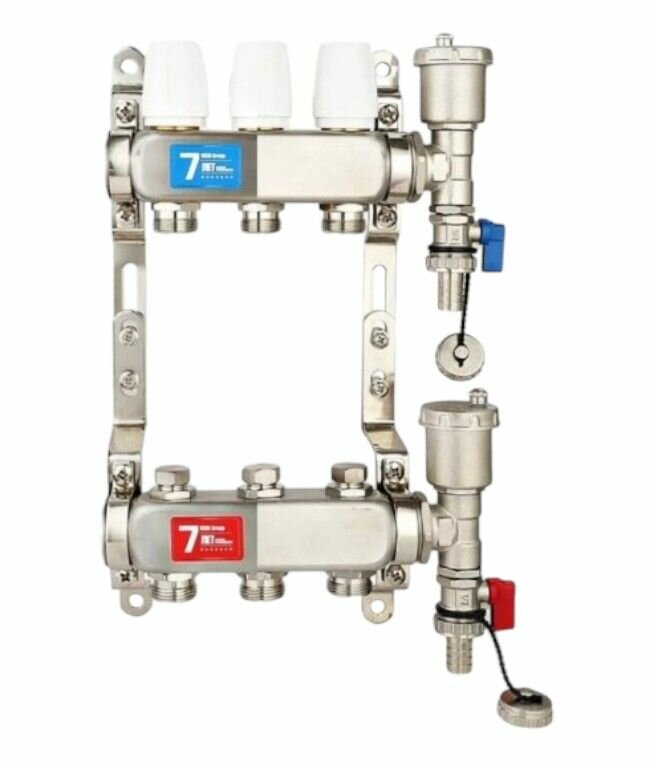 Коллекторная группа для отопления VIEIR без кранов 3 выхода
