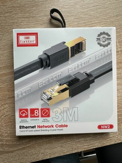 Сетевой кабель для интернета NW2 (3m) 2000MHz плоский