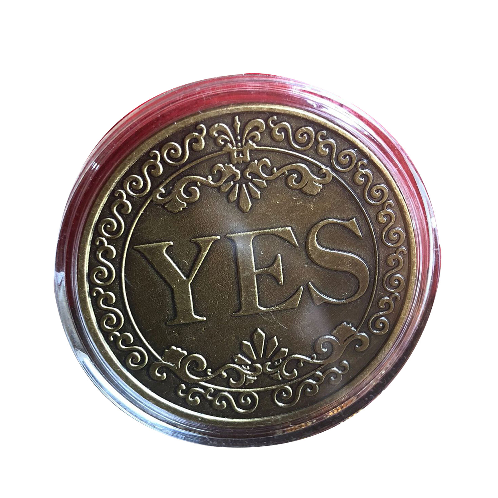 Памятная монета ДА или НЕТ Цветочные буквенные украшения Коллекция художественных подарков Сувенирные монеты Монета решения Монета вызова