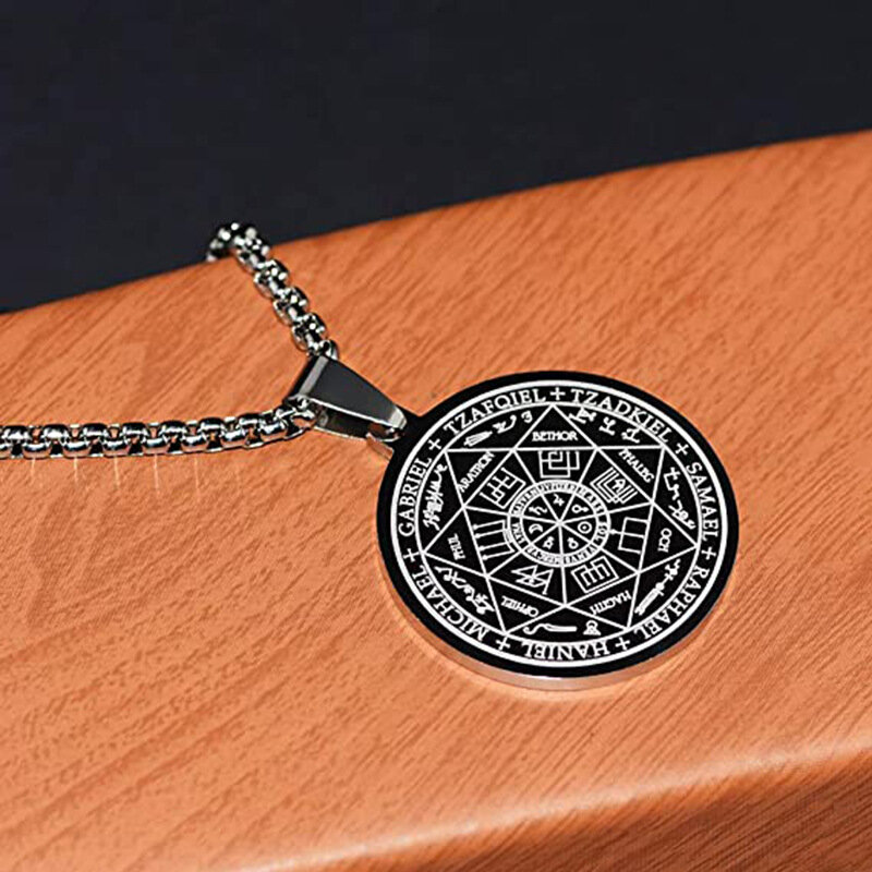 Кулон "Щит Архангела Михаила", титан-стальной, в православном стиле