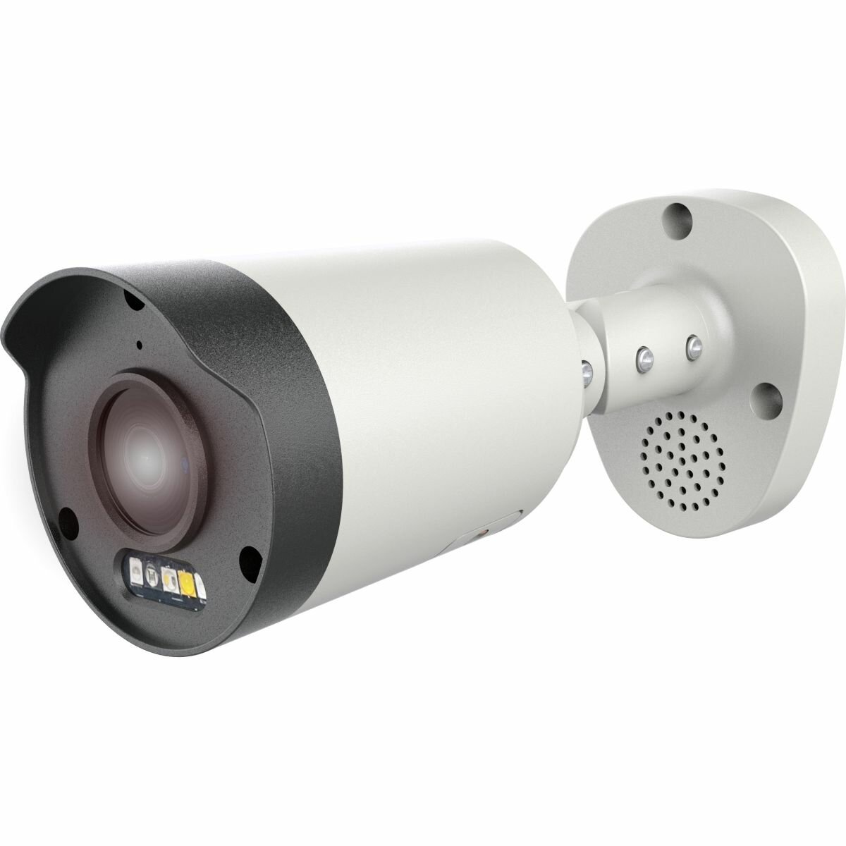 Tantos TSi-Pe85FD IP видеокамера уличная цилиндрическая со встроенной сиреной и красно-синим стробоскопом, с ИК и белой подсветкой, активная защита.