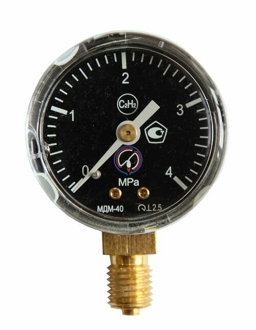Манометр 4 МПа / Манометр на редуктор ацетиленовый 4 МПа (40 кгс/см кв, кл. т. 2,5)