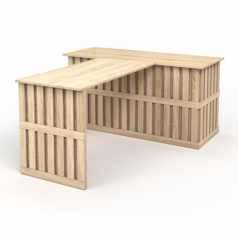 Стол руководителя №13 с приставкой брифингом, Дуб Сонома. Производитель товара - компания Westcom.