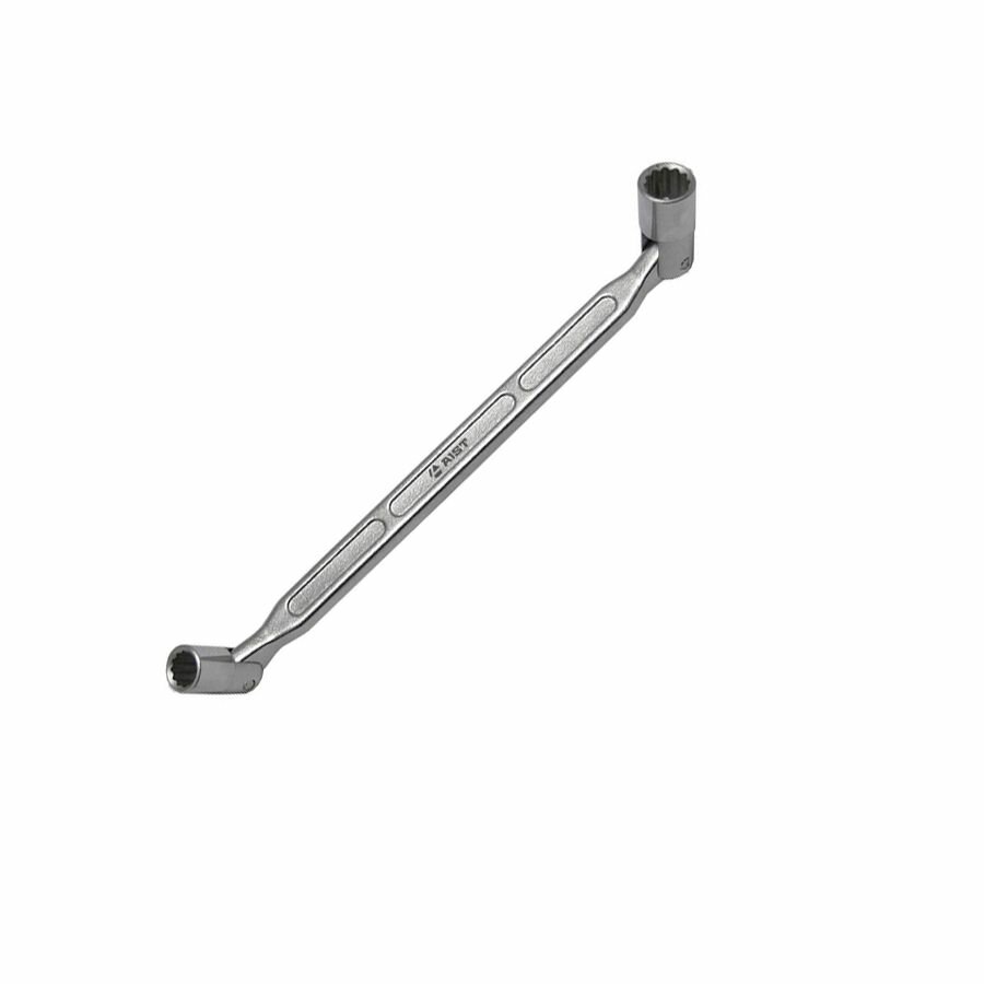 Ключ торцевой шарнирный двухсторонний c головками 14x15 мм 12-гр. карданный AIST 08021415A ключ колокольчик