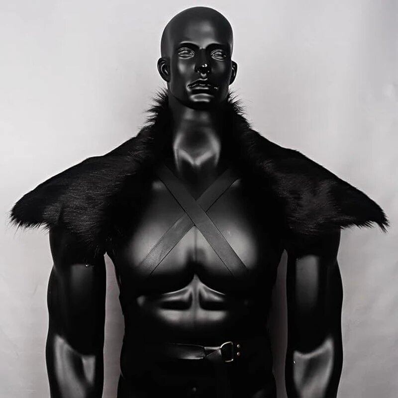 Накидка викинга из искусственного меха 01