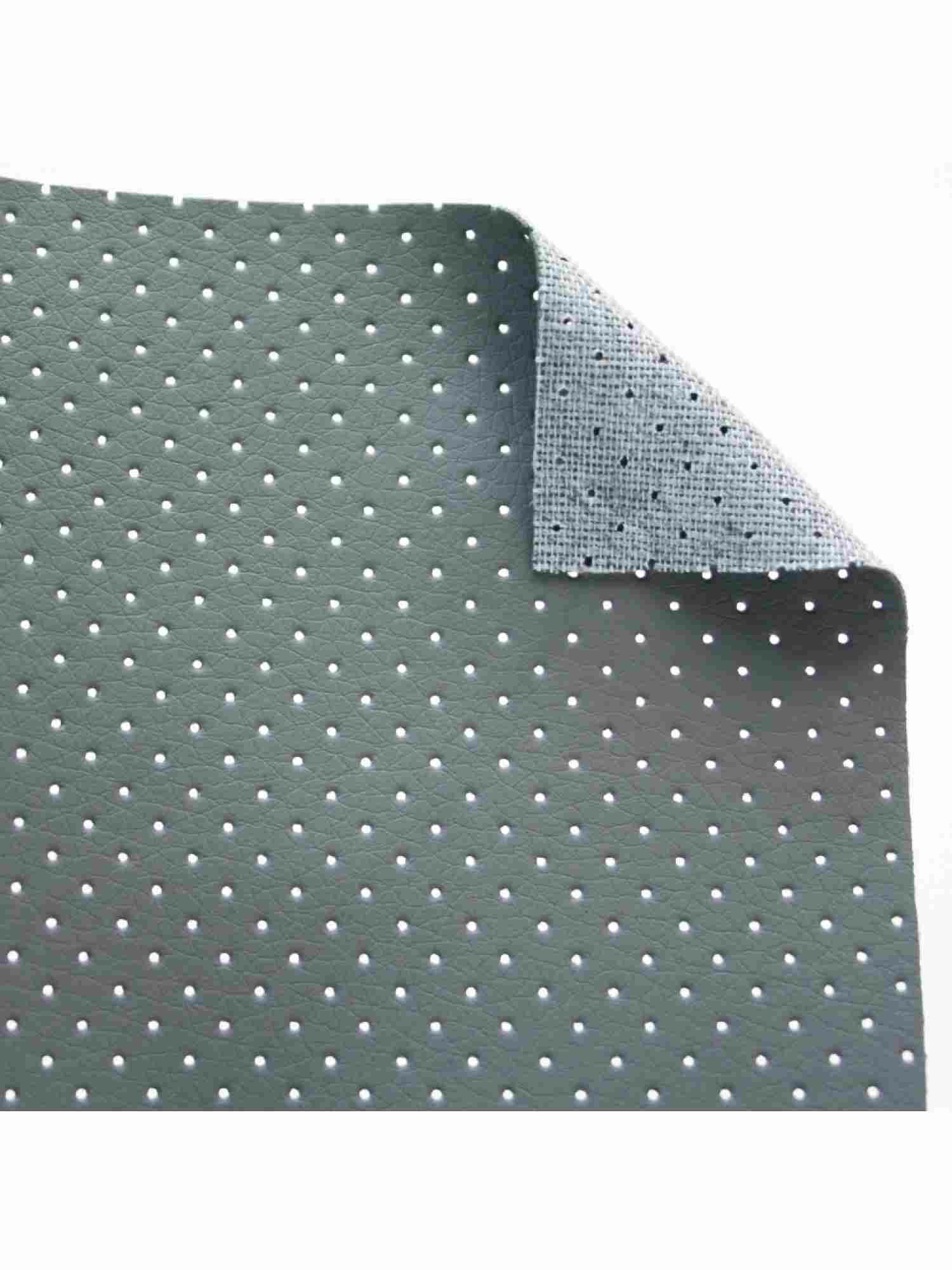 Экокожа «Орегон» (светло-серая, ширина 1,4 м, толщина 0,85 мм.) перфорированная belais #9938