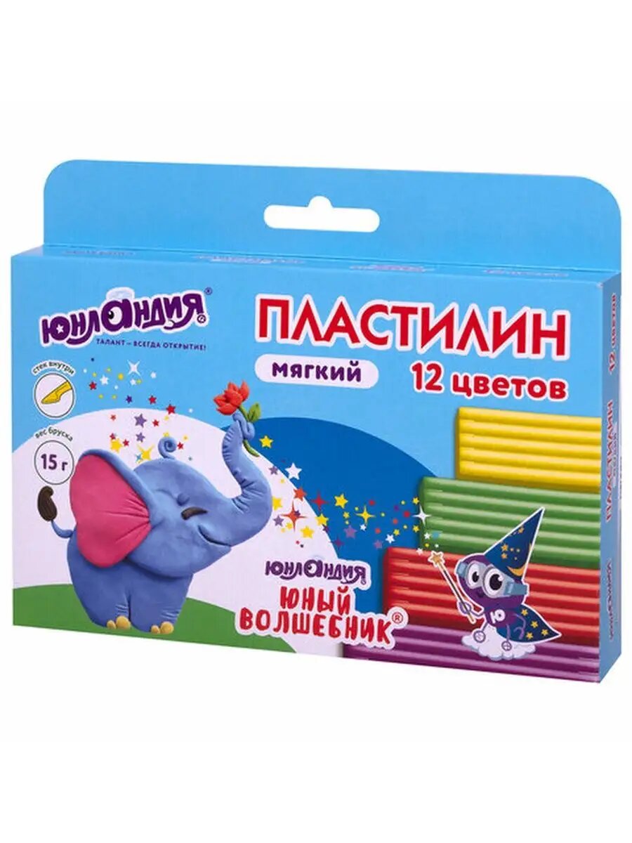 Пластилин мягкий 12 цветов