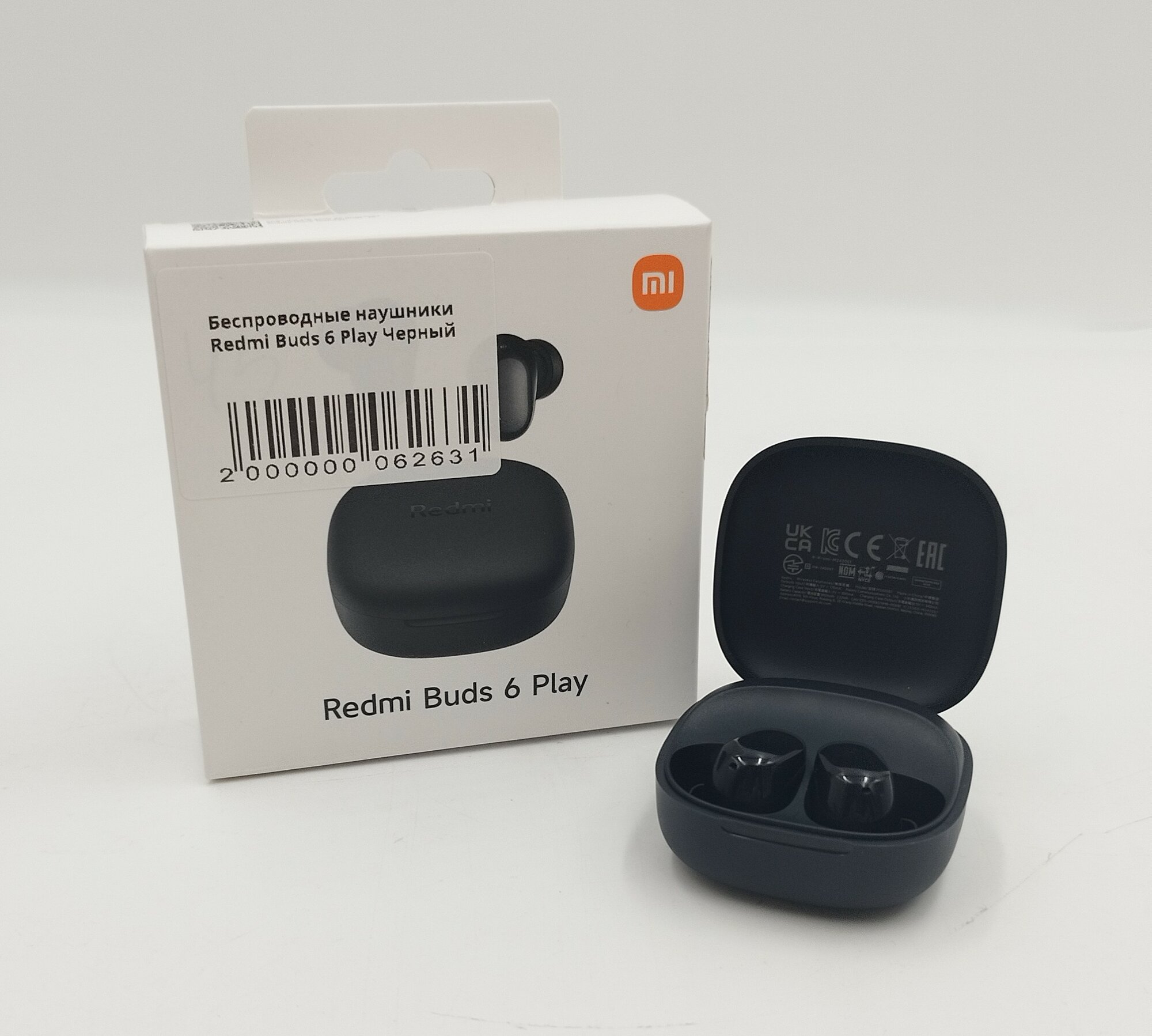 Беспроводные наушники Redmi Buds 6 Play TWS, Bluetooth 5.4, черные, шумоподавление, с сенсорным управлением