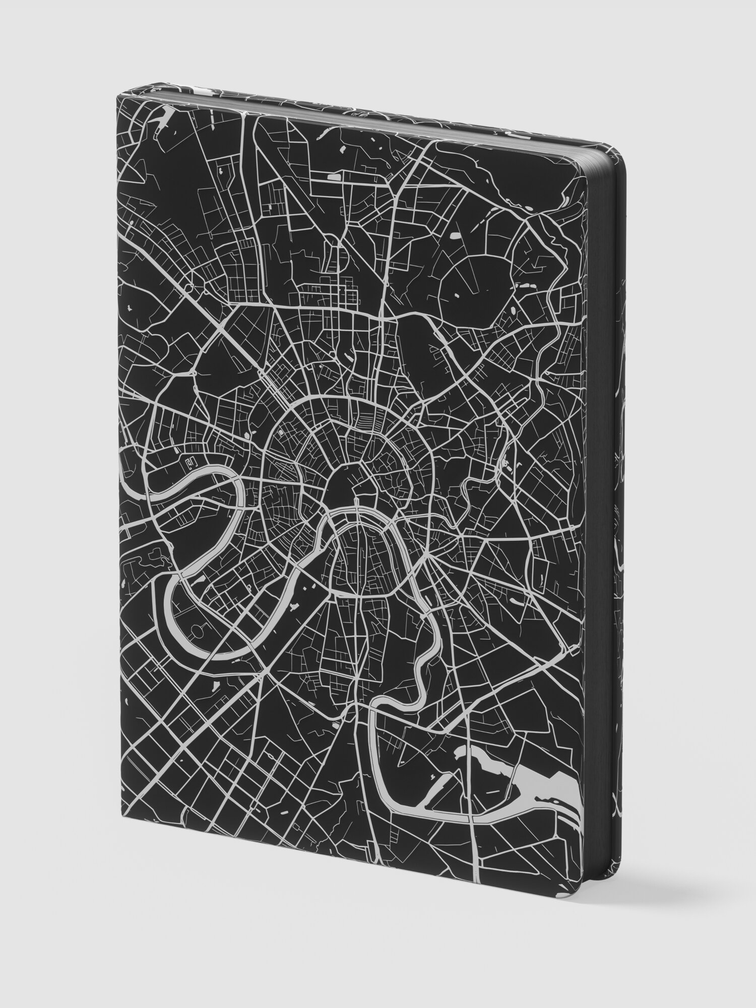 Блокнот с черными листами Monogram Moscow 407001, в точку, в подарочной упаковке