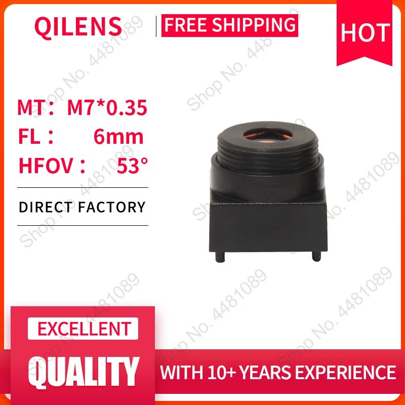 Объектив QILENS M7 6 мм с ИК-фильтром для видеонаблюдения