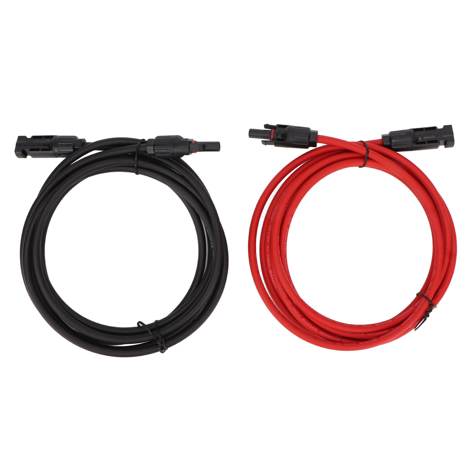 1 пара удлинительных кабелей для солнечных панелей, 6 мм², медные изолированные кабели PPE, адаптер для солнечных панелей для фотоэлектрической системы автодома, 6 м / 19,7 футов