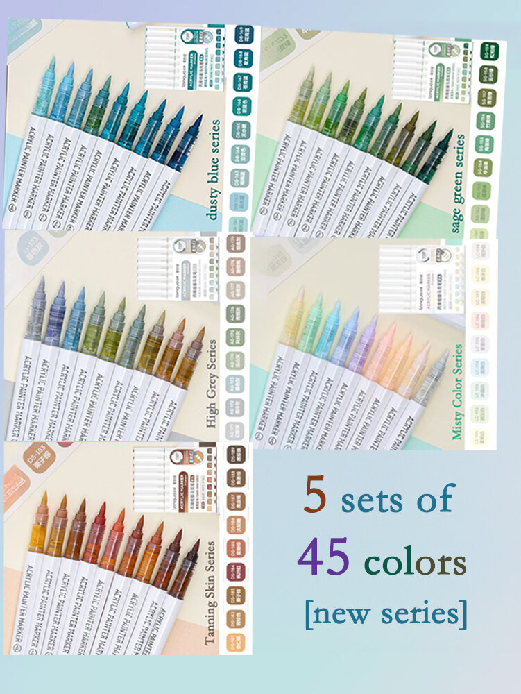 Languo Набор прямых жидких акриловых маркеров