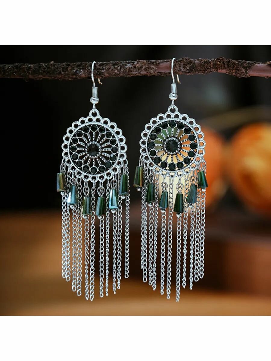 Серьги, искусственный камень