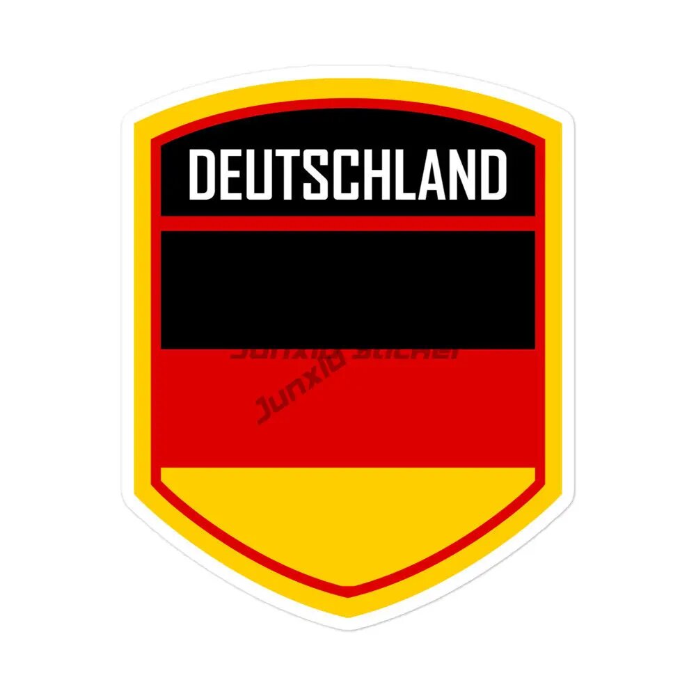 D Германия флаг карта национальный герб креативная наклейка для украшения автомобиля фургон мотоциклетный шлем окно стены холодильник наклейка аксессуары Germany, 10cm