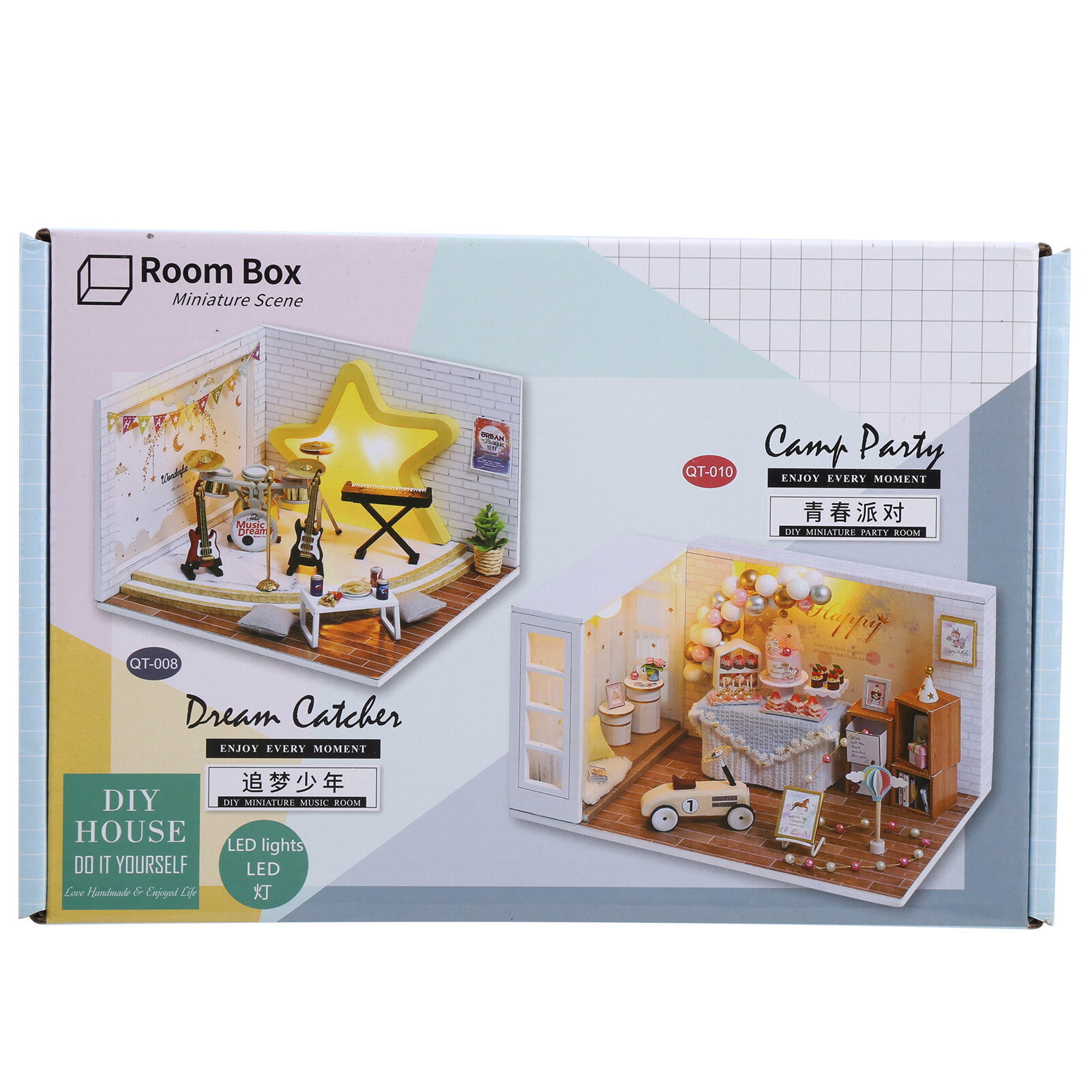 Набор для самостоятельной сборки миниатюрного кукольного домика из дерева, модель кукольного домика, электронная игрушка, подарок на день рождения для ребенка.