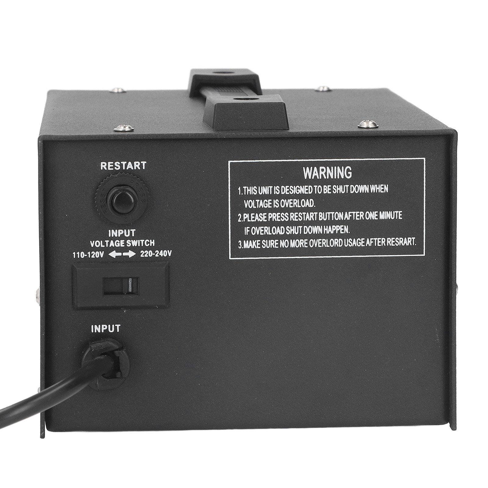 Повышающий понижающий трансформатор, 500 Вт, преобразователь напряжения для тяжелых условий эксплуатации, выход 110 В/220 В, регулируемый вход 110–120 В/220 В–240 В, вилка стандарта США