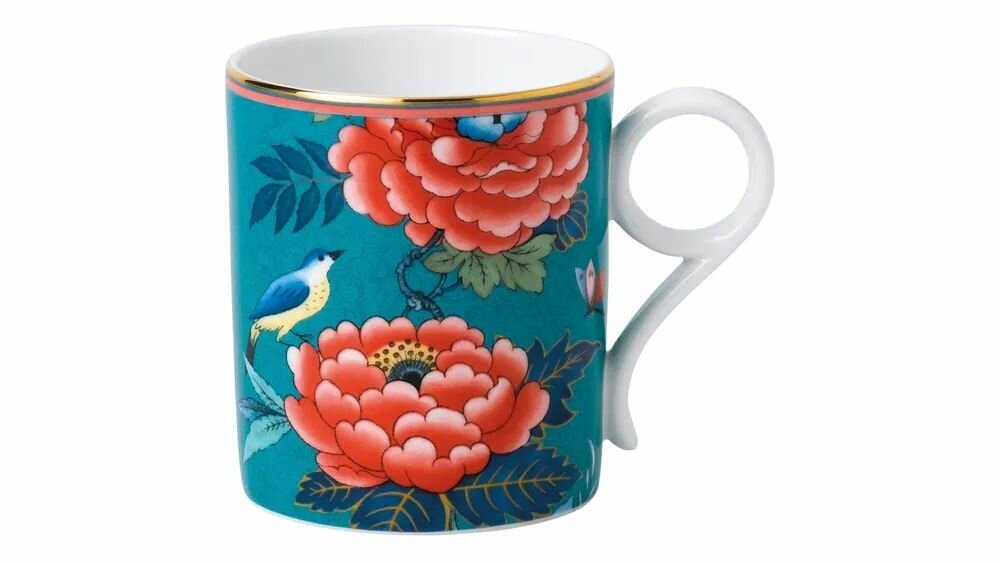 Кружка Wedgwood Пионы 240 мл, зеленая -kpa