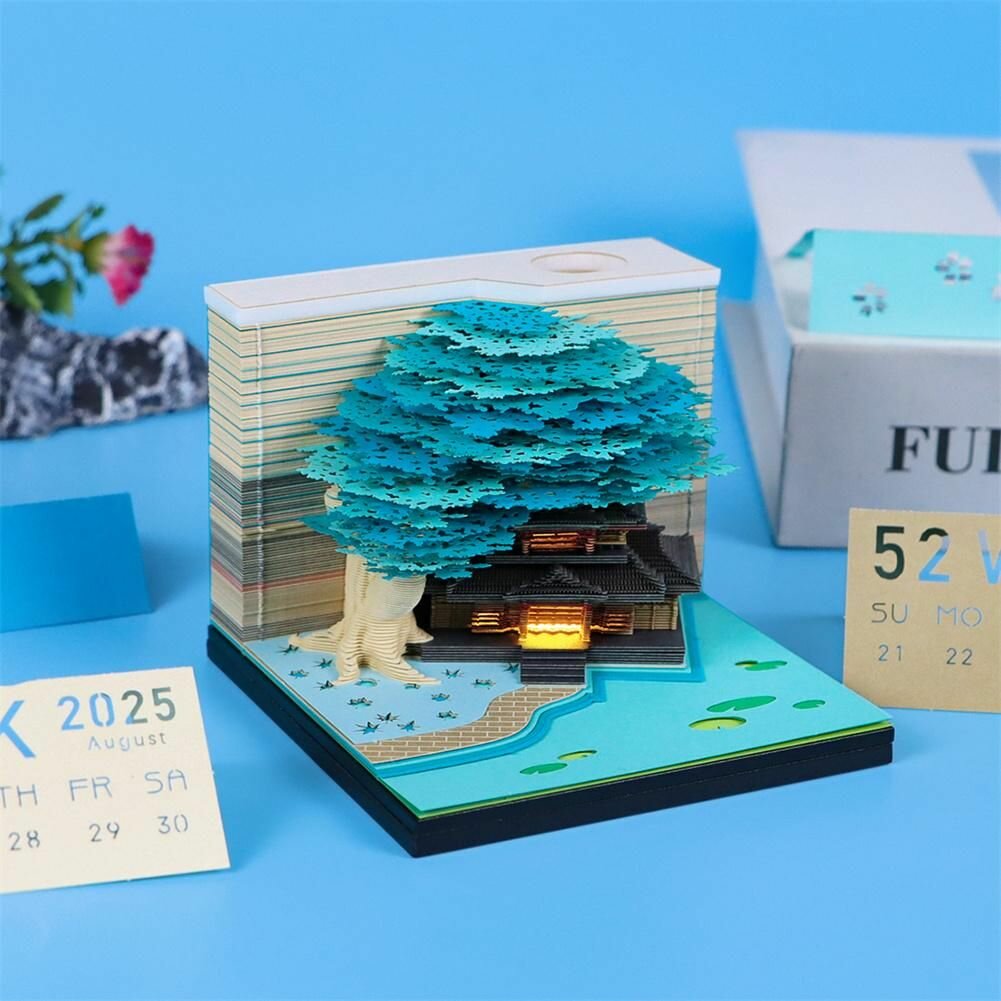 3D-календарь с резьбой по бумаге, рождественские праздничные подарки 2025