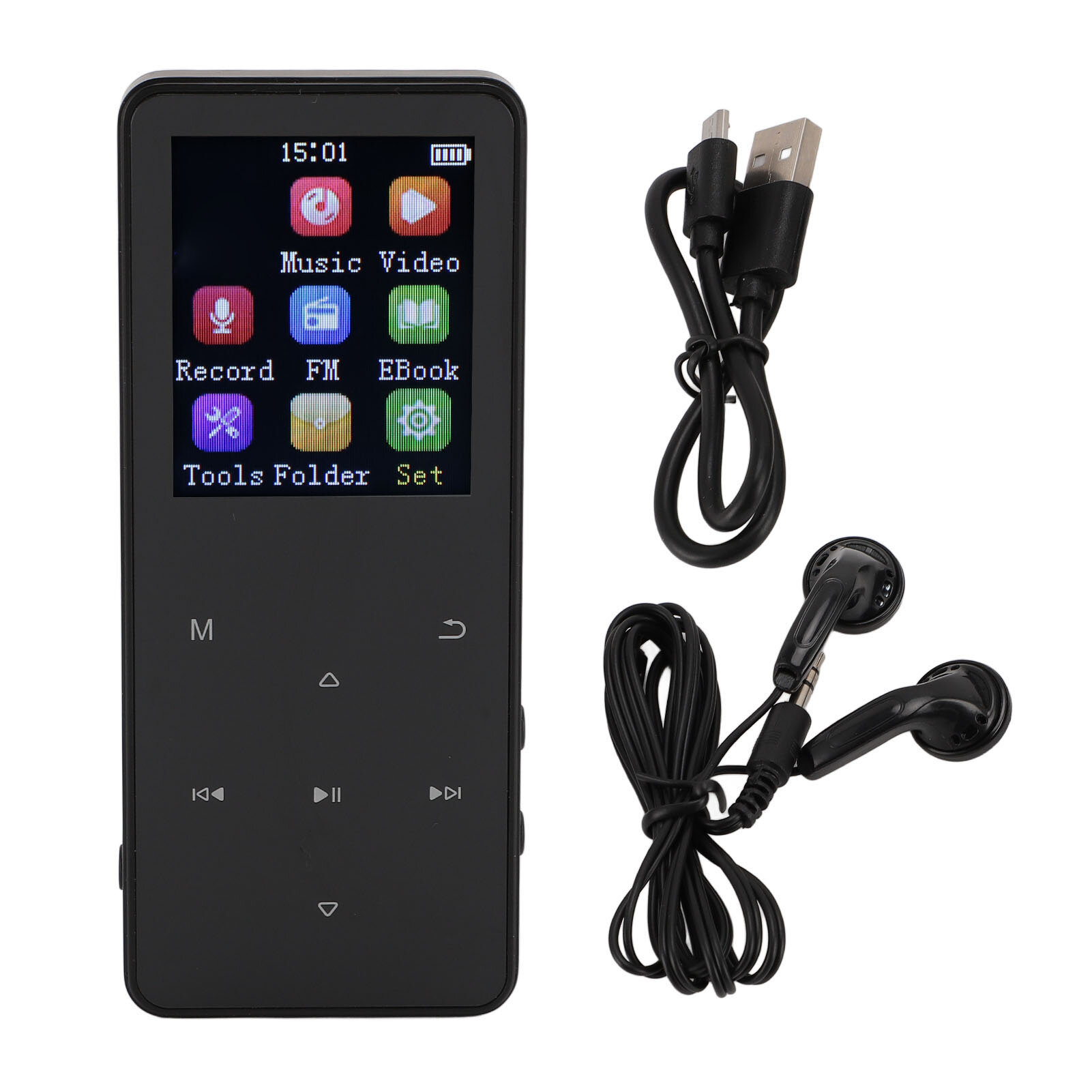 Bluetooth MP3-плеер, 1,8-дюймовый сенсорный экран, встроенный динамик, поддержка карты памяти до 128 ГБ, функции перемешивания и повтора, портативный плеер для музыки и видео, 32 ГБ встроенной памяти.