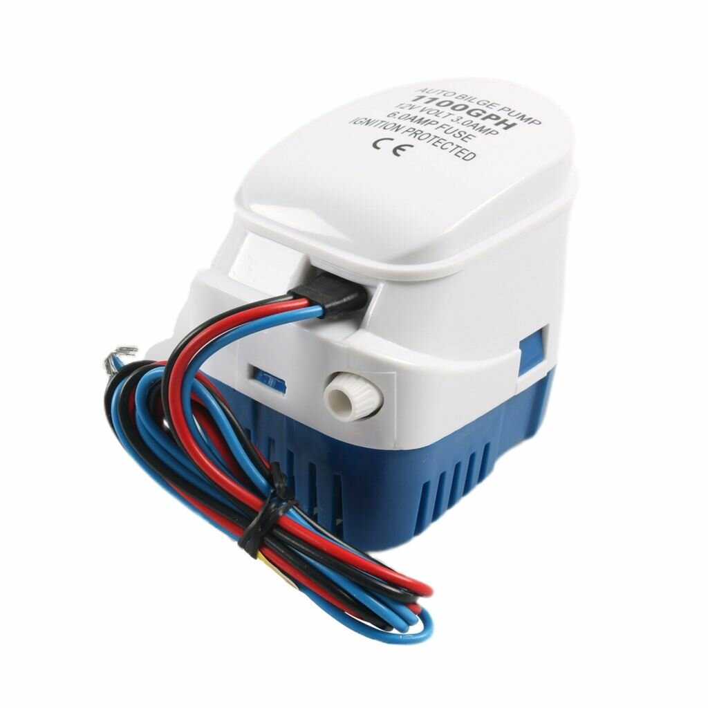 12V 1100GPH полностью автоматический Bilge Pump (белый синий)