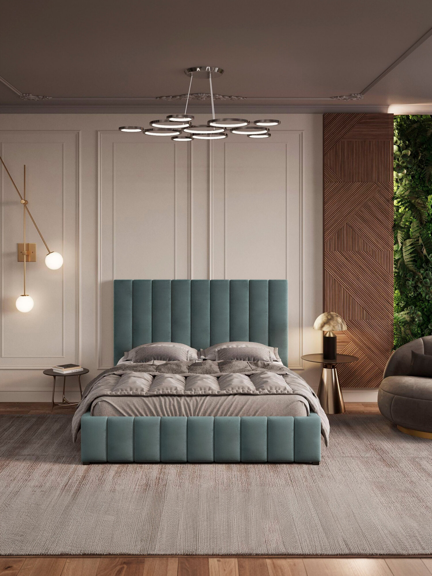 Двуспальная Микс Интерьер кровать Милан 180х200 с подъёмным механизмом, с мягким изголовьем для дома и спальни, ортопедическое основание, ящик для белья