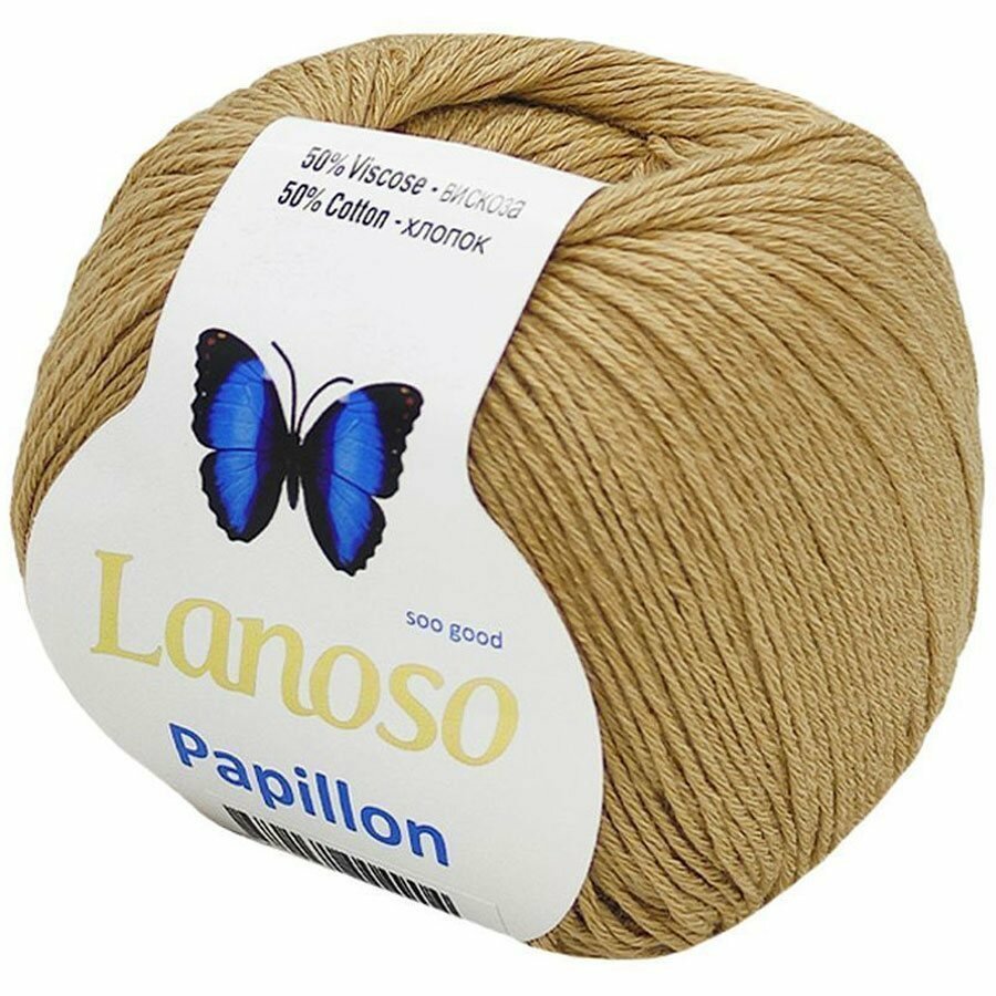 Пряжа Lanoso PAPILLON 905 св. бежевый (6 мотков)