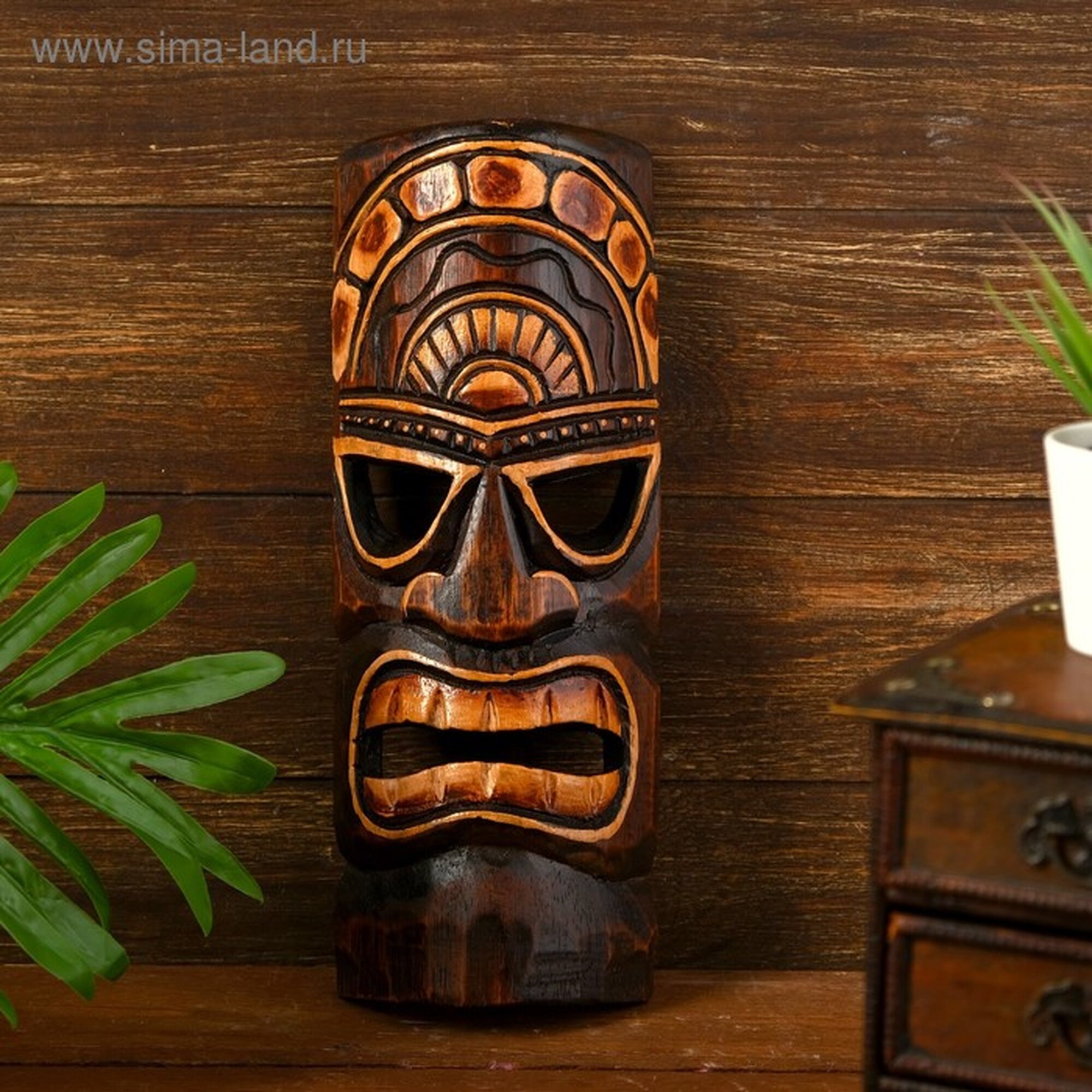 Статуэтка Сима-ленд "Абориген", дерево, ручная работа, 35см, коричневая