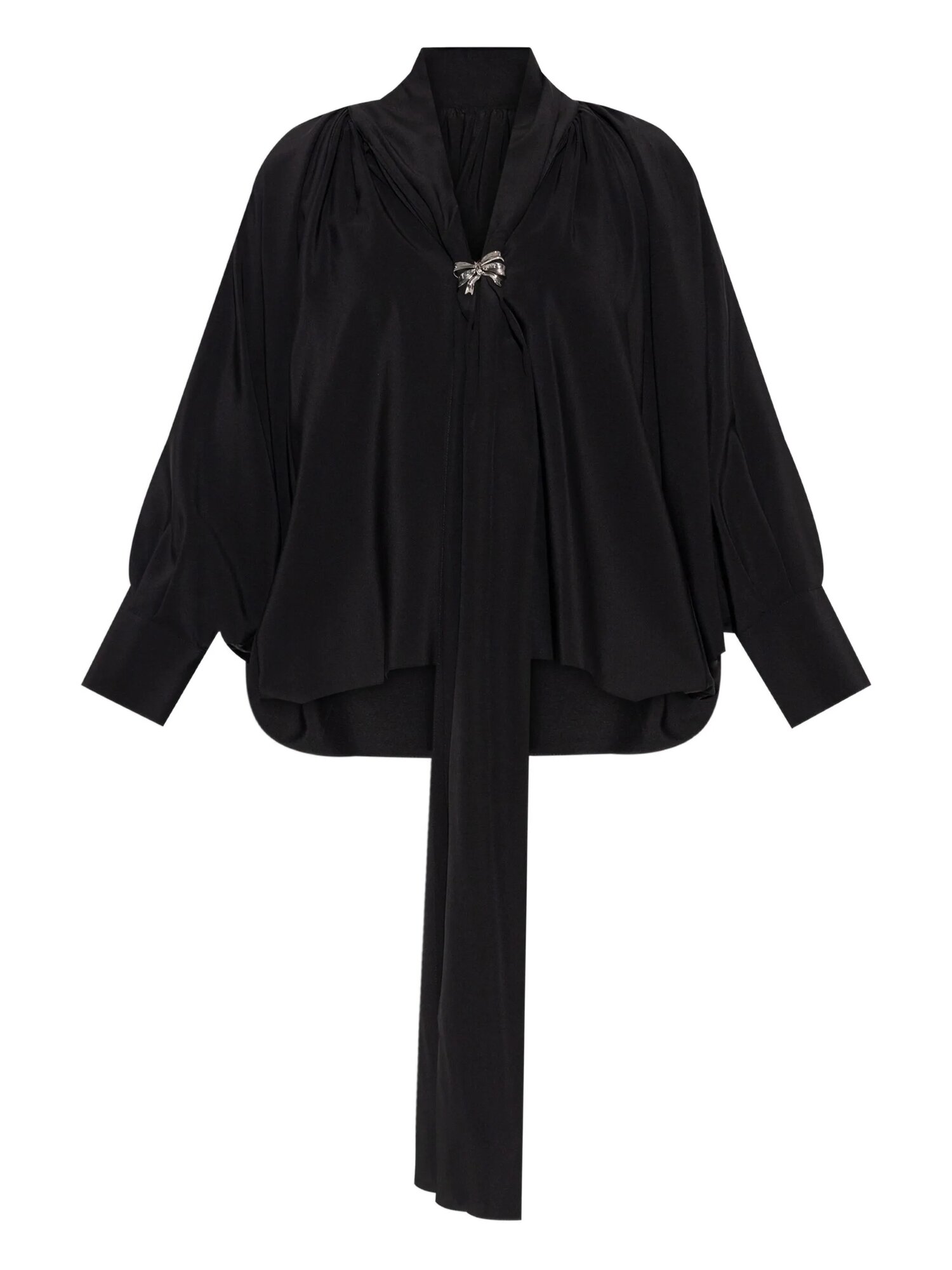 Блуза Шелковая блузка с завязками