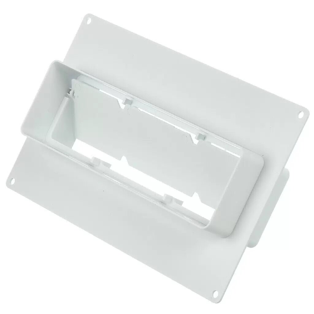 Соединитель ABS пластик, прямоугольный, обратный клапан, плоский с настенной пластиной и обратным клапаном, Event, 60204СКПОН