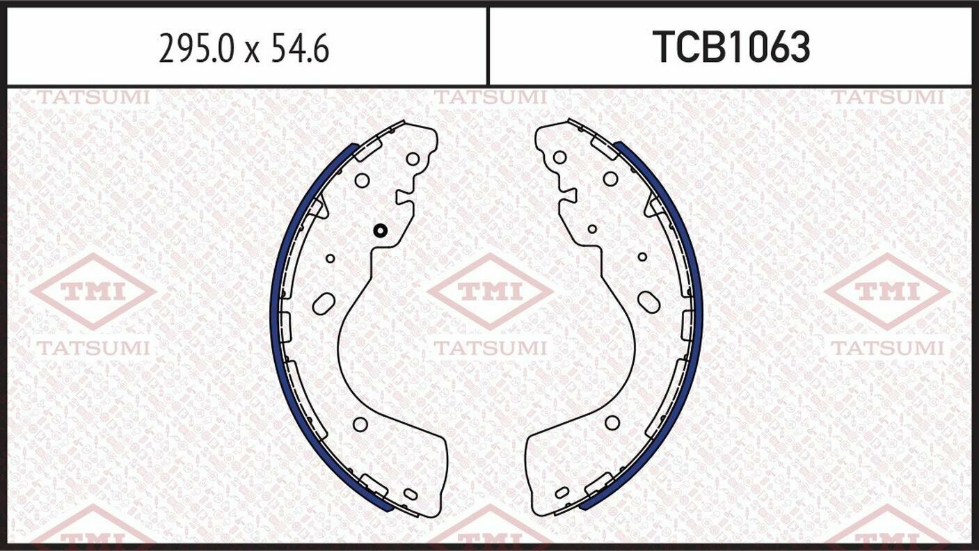 Tatsumi колодки тормозные для автомобилей барабанные tcb1063