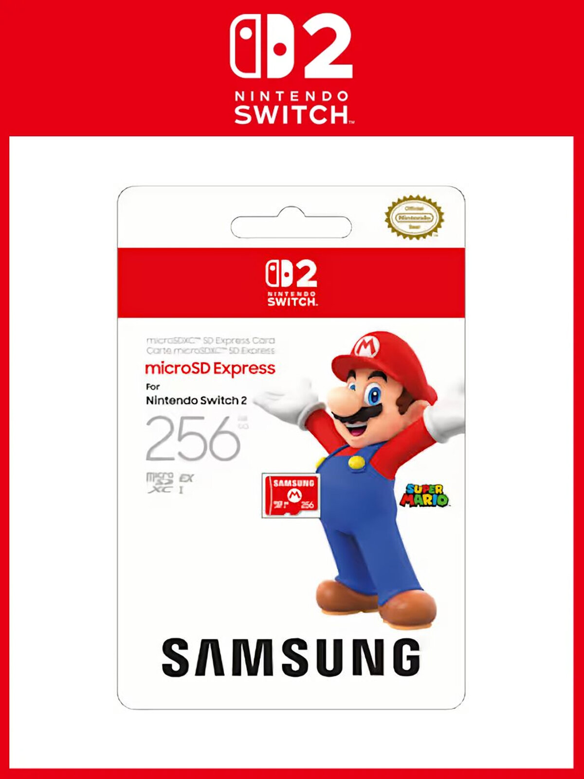 Карта памяти MicroSD EXPRESS Card Samsung 256GB для Nintendo Switch 2