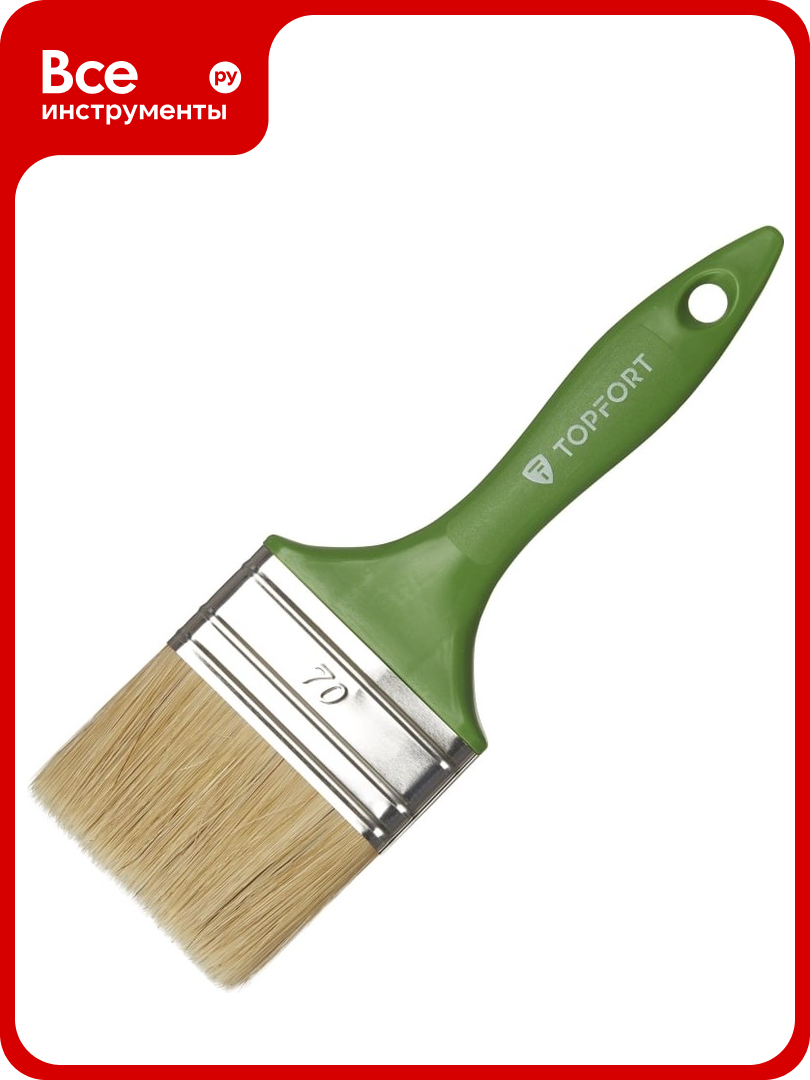 Плоская, Topfort, кисть Topfort 70x15 мм 1690132, проведения различных малярных работ, Малярная