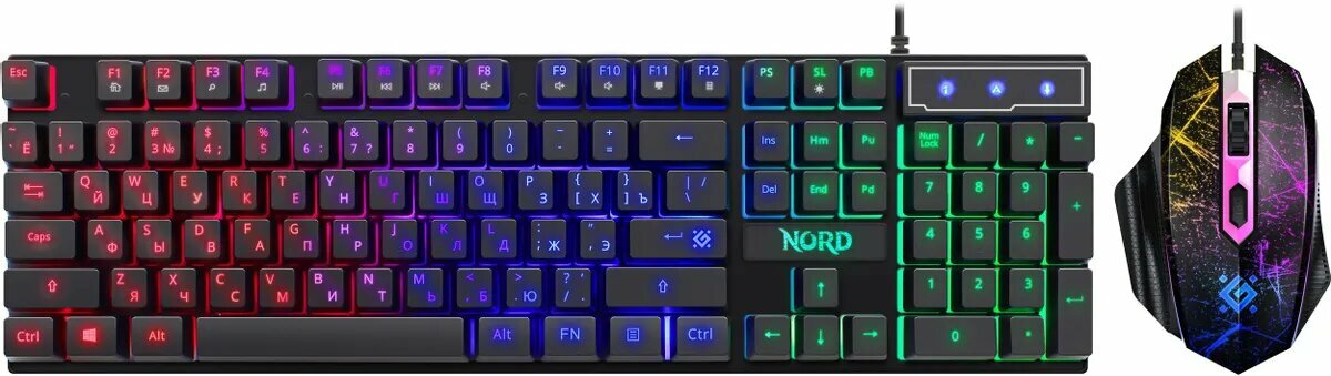 52959 / Комплект (клавиатура+мышь) Defender Nord GS-959, USB, проводной, черный [52959]