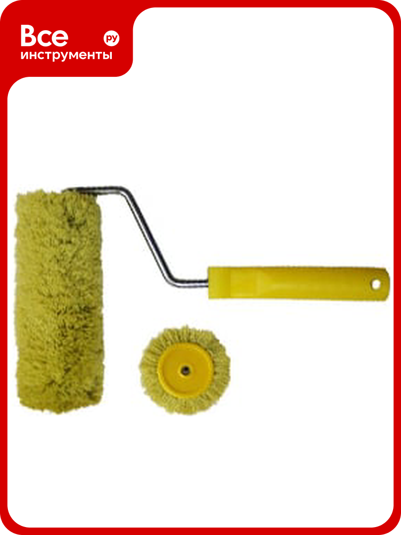 Фасадный акриловый валик в сборе (D48/240 ММ, ворс 18 ММ, бюгель 8 ММ) кедр 073-0240 28258, пластиковая