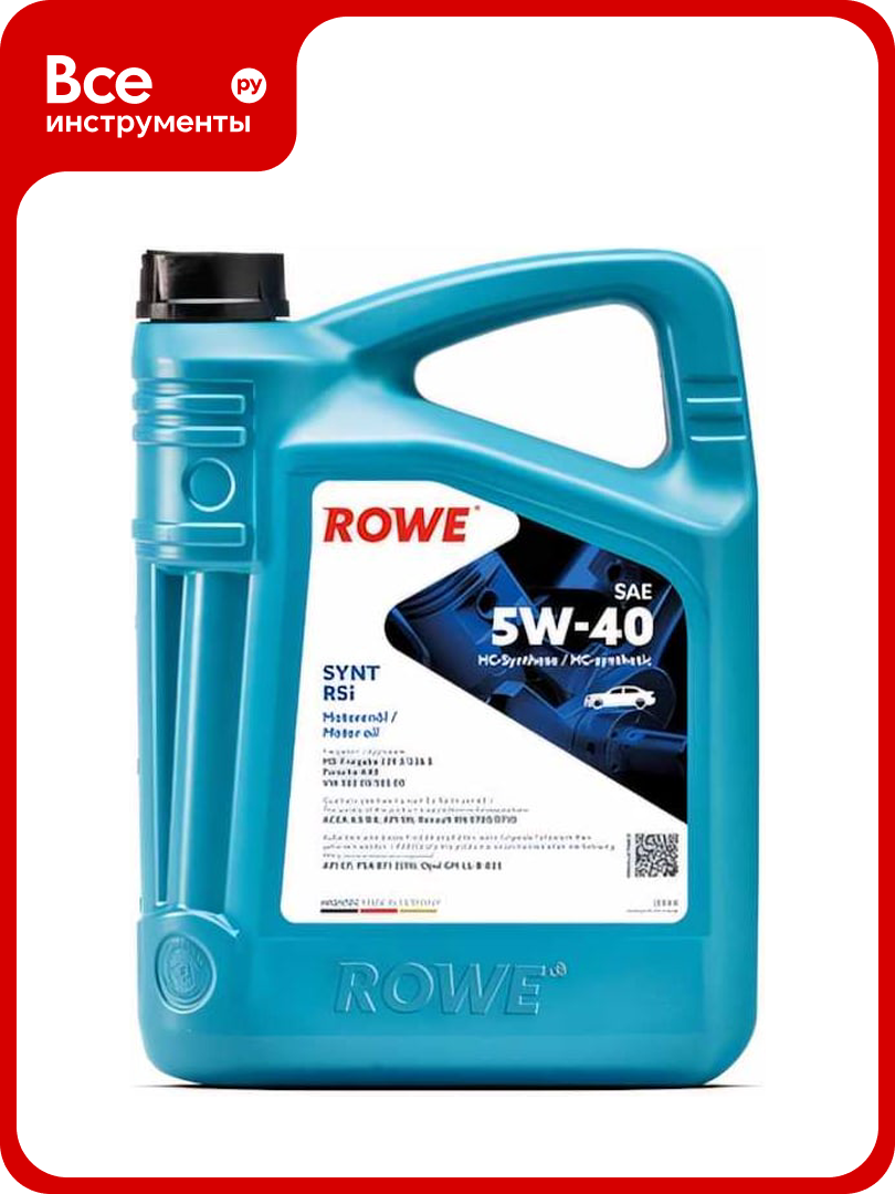 НС-синтетическое масло премиум-класса Rowe HIGHTEC SYNT RSi SAE 5W-40 20068-0040-99, Mb-freigabe 229