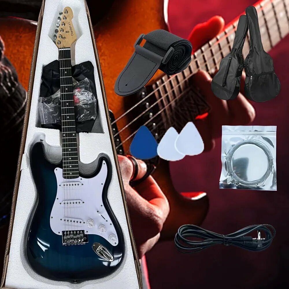 Электрогитара Электроакустическая ST-01_Комплект PREMIUM 6-струнная, корпус Липа 4/4