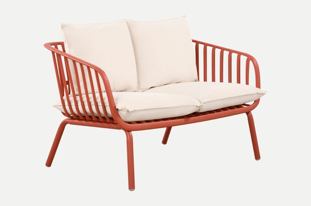 Диван садовый Divan.ru Франс Терракотовый, пластик, 124х70х77 см, оранжевый