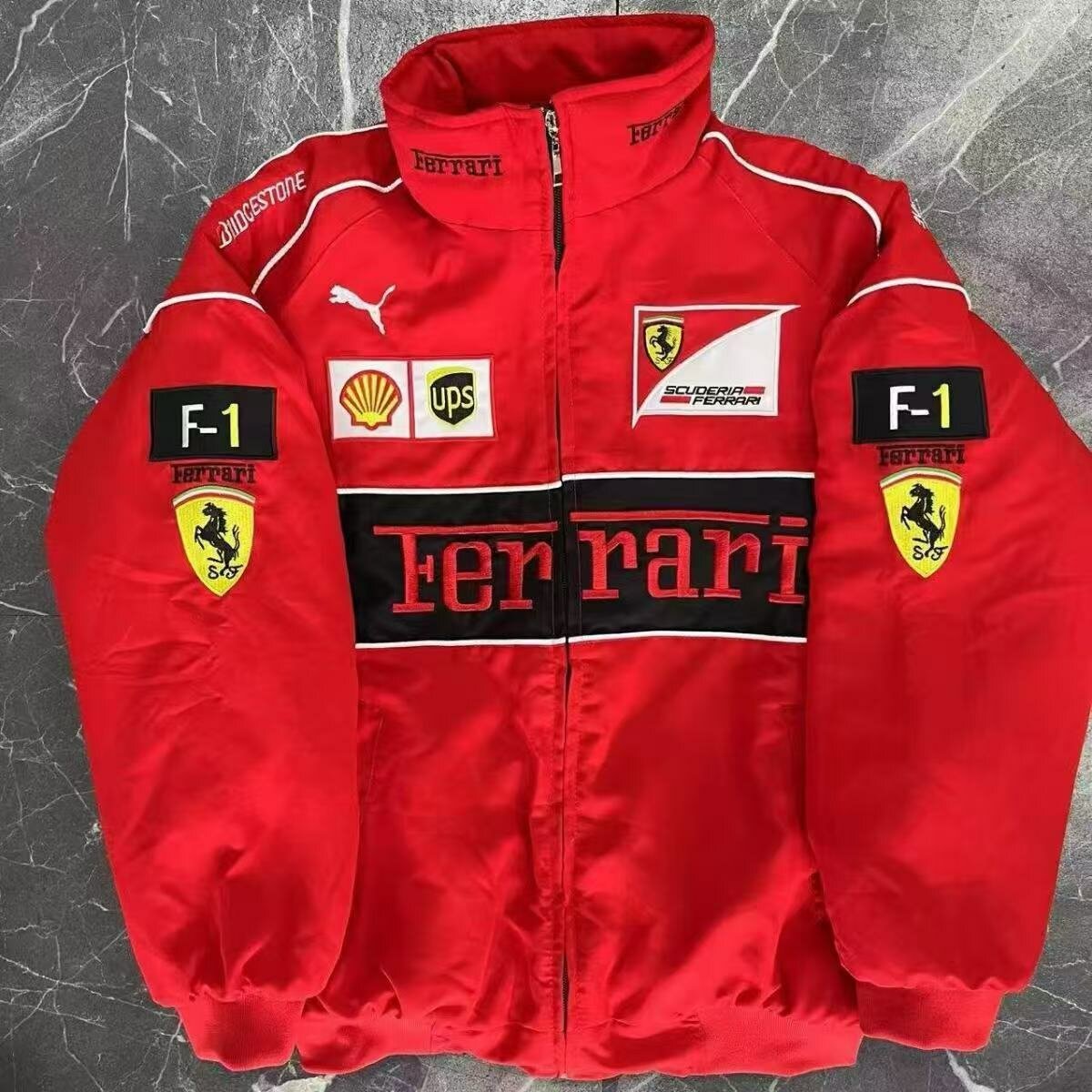 Куртка Ferrari F1 Team Racing, с вышивкой, хлопковая подкладка