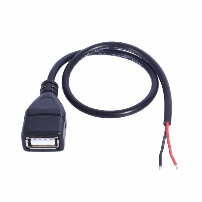 Кабель питания 2Pin USB Female/Male для зарядки и удлинения, Female head